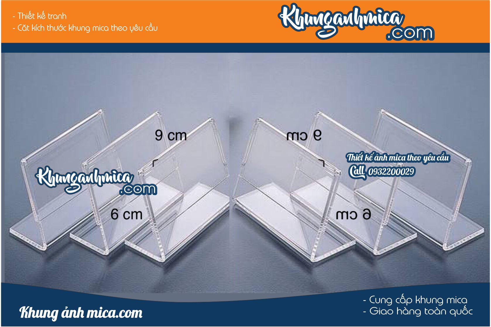 Khung mica mini để bàn