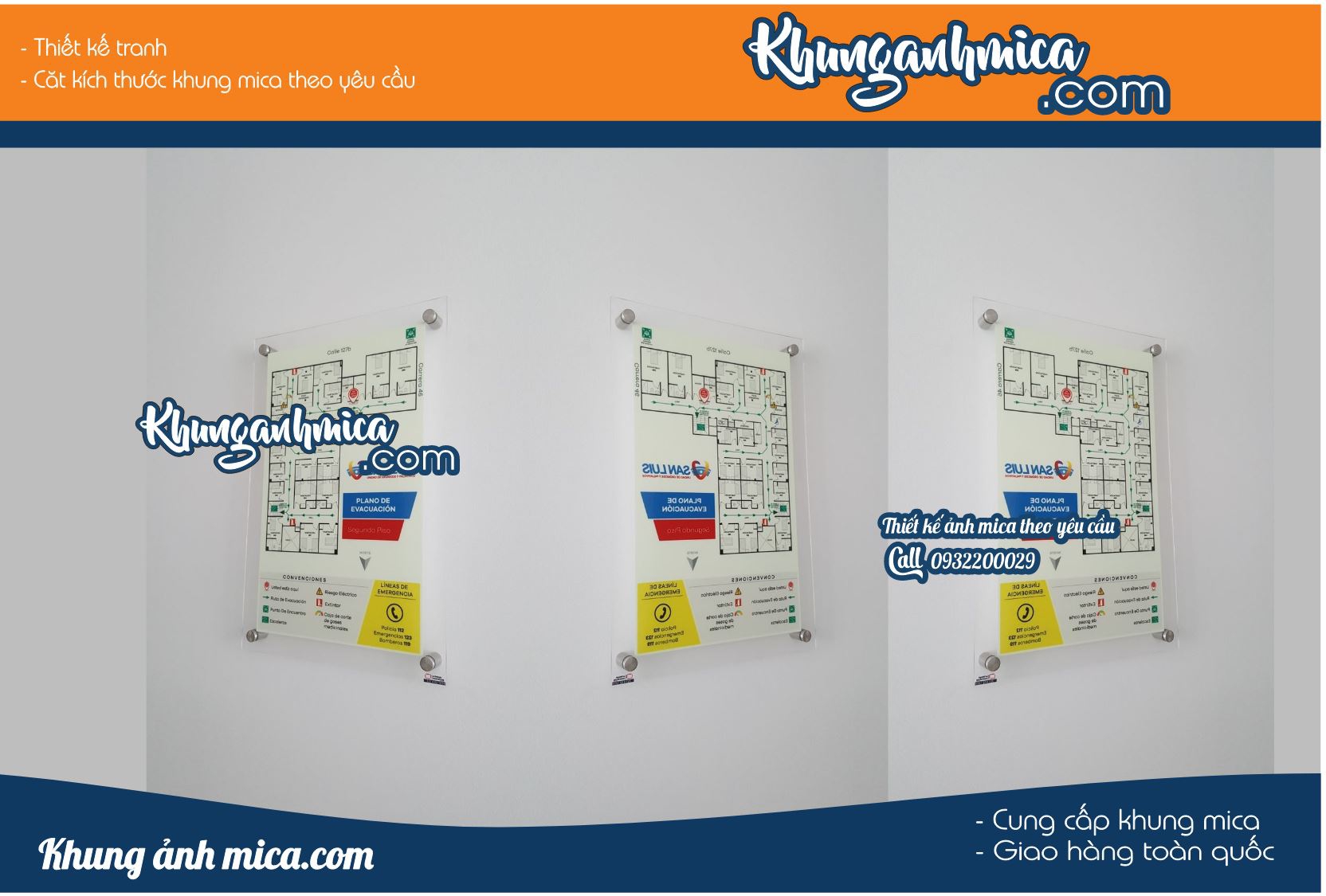 Khung mica poster treo tường