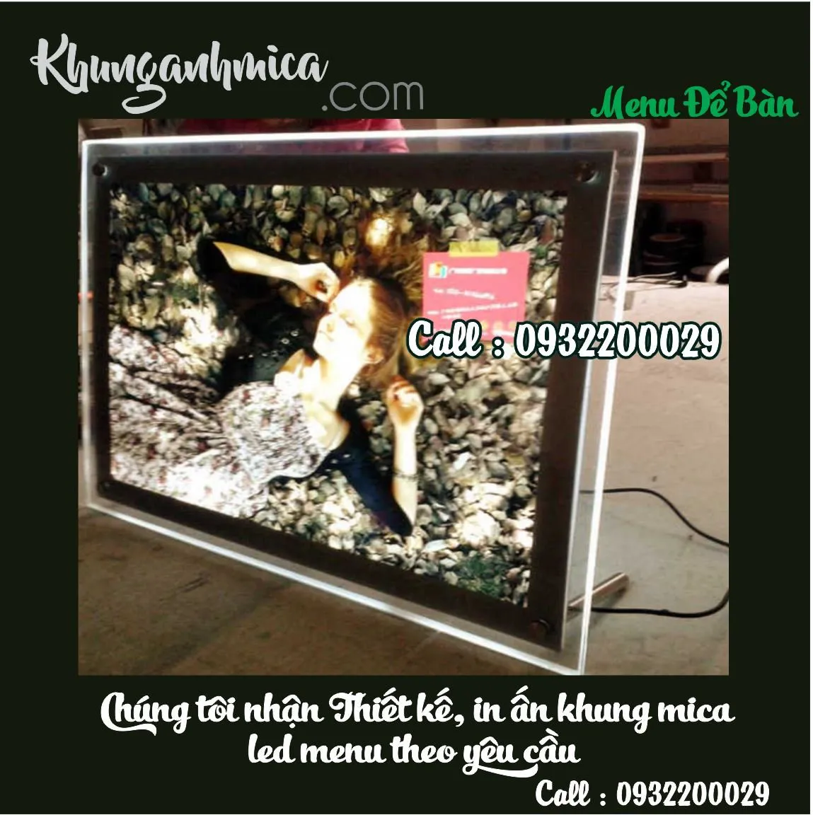 Khung ảnh để bàn có led tại Khunganhmica.com
