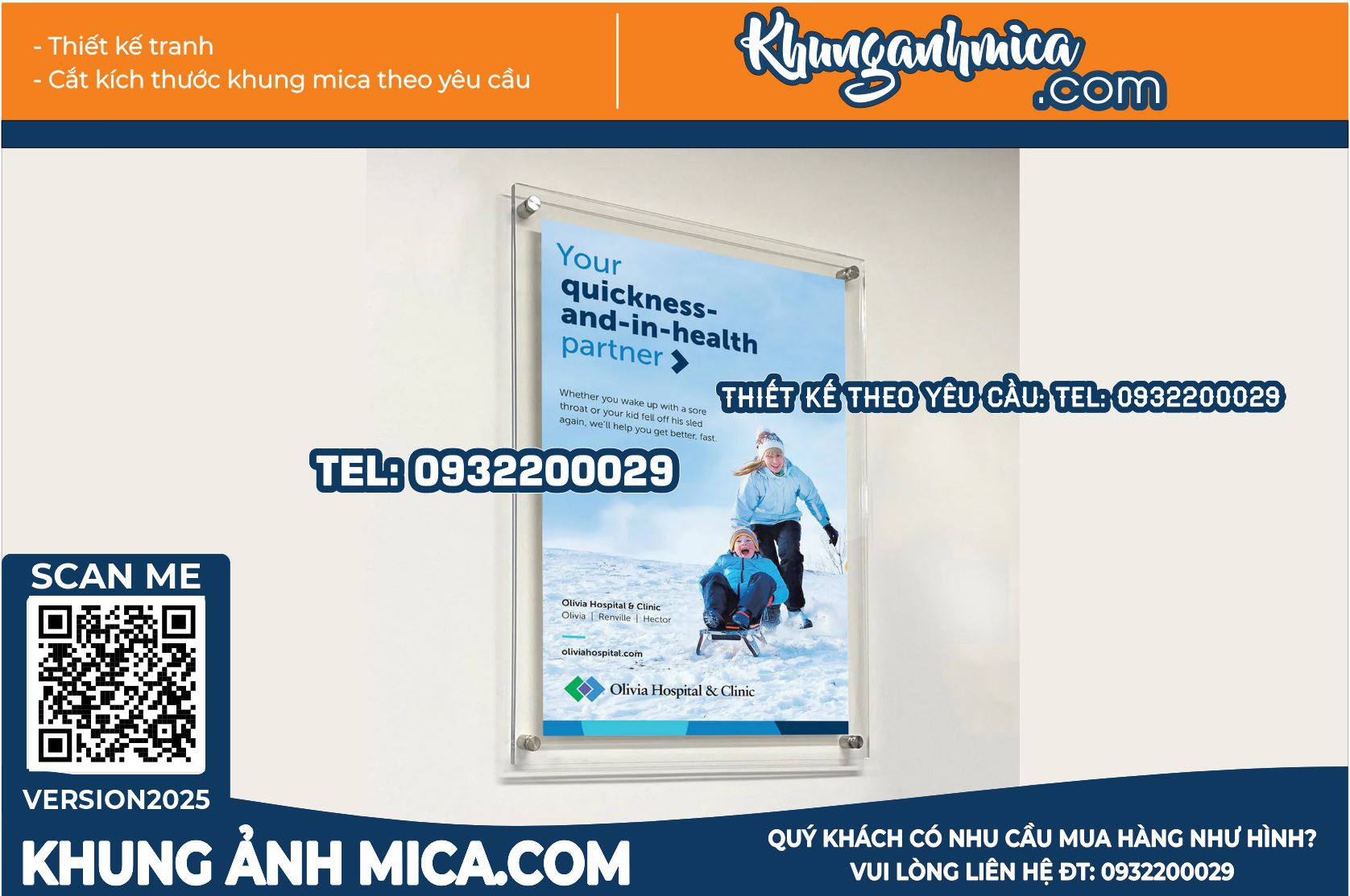 Khung Poster Mica Treo Tường Cho Các Cơ Sở Làm Đẹp| KHUNG ẢNH MICA.COM