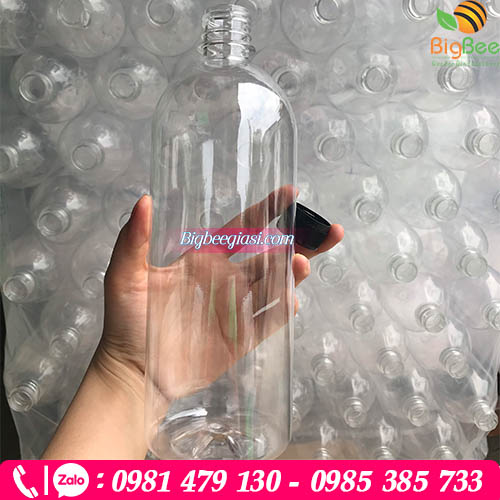 Chai nhựa 1000ml dày đẹp đựng trà sữa, mật ong.