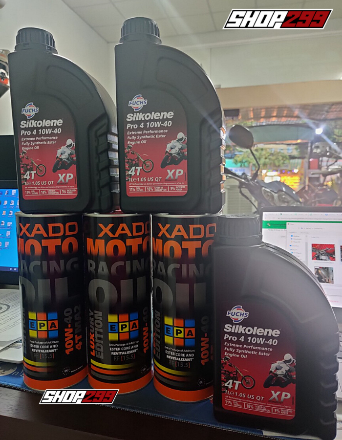 NHỚT XADO LUXURY MOTO RACING 10W40 (100% TỔNG HỢP) 1L