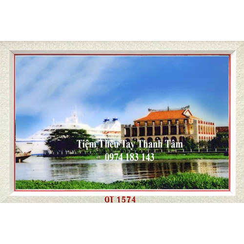 Tranh thêu bến nhà rồng