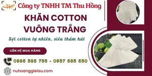 Khăn cotton vuông trắng giá rẻ tận xưởng